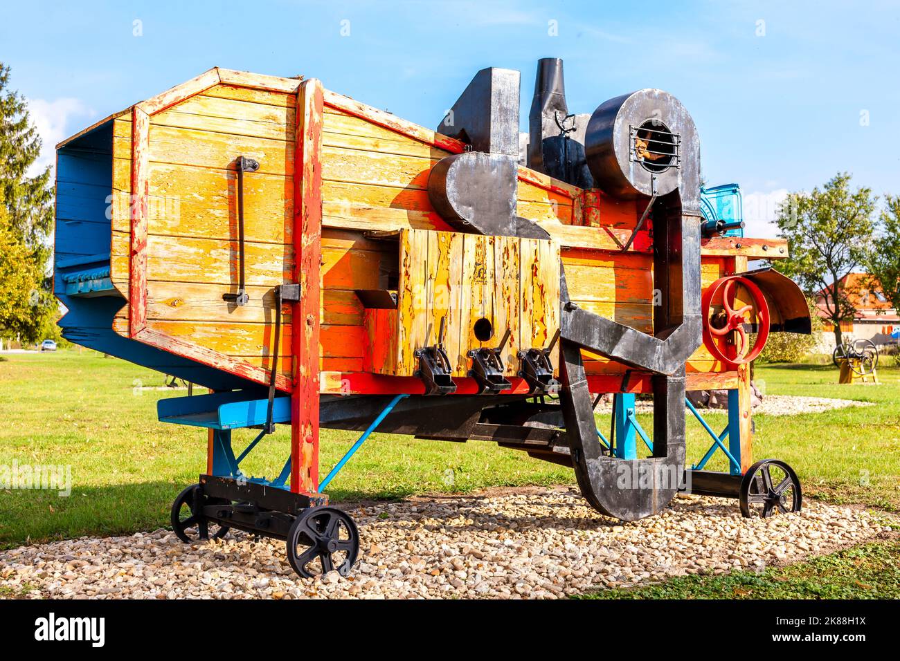 old agricultural machinery Stock Photo - Alamy