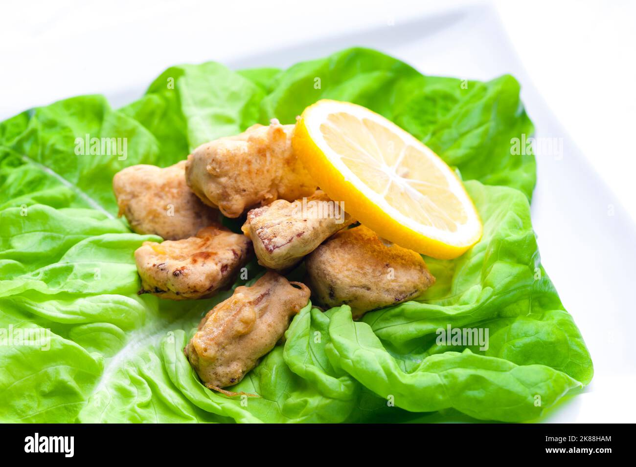 fried surimi stick with lemon Stock Photo - Alamy