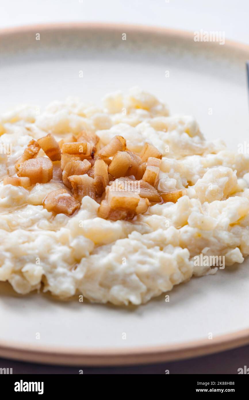 typical Slovakian food called halusky Stock Photo - Alamy