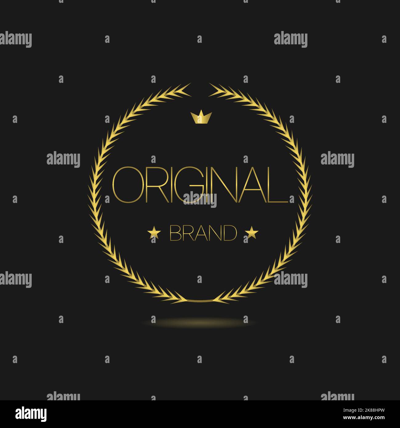 Original brand vector laurel wreath label Stock Vector Image & Art - Alamy