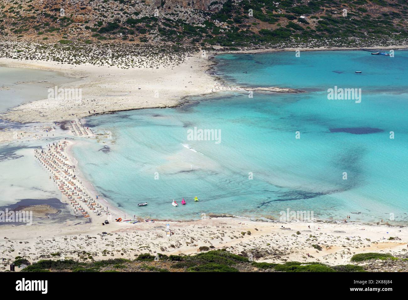 Balos Beach, Balos Lagoon, Gramvousa Peninsula, Chersonesos Gramvousas ...