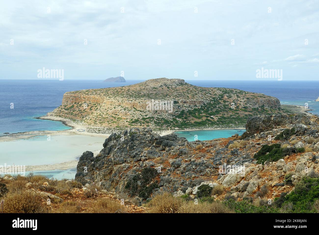 Balos Lagoon, Gramvousa Peninsula, Chersonesos Gramvousas, Crete ...