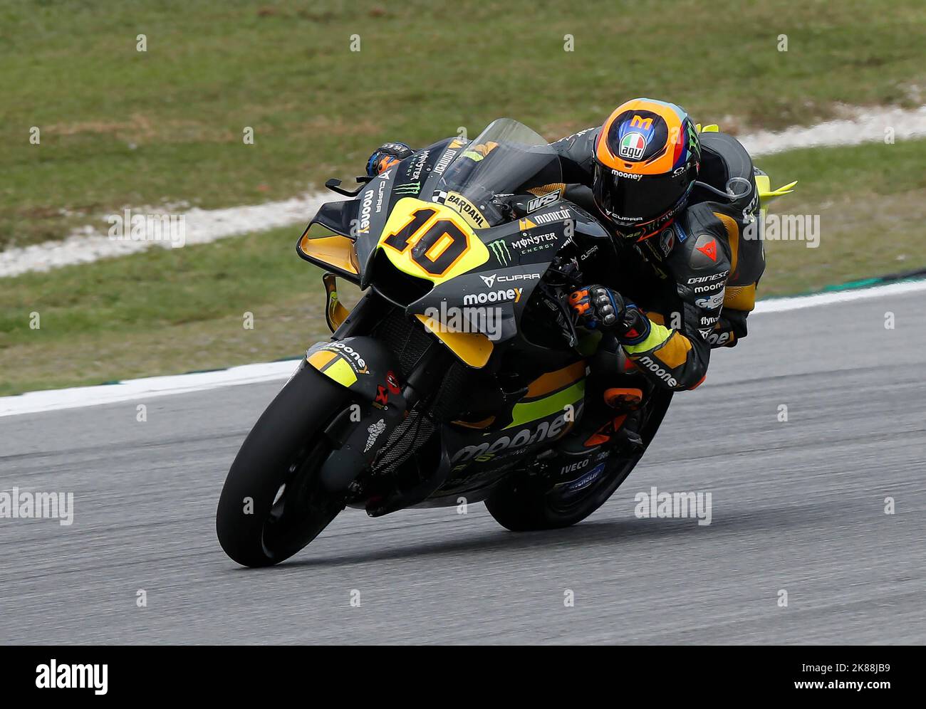 Italian rider Luca Marini of Mooney VR46 Racing Team steers his bike ...