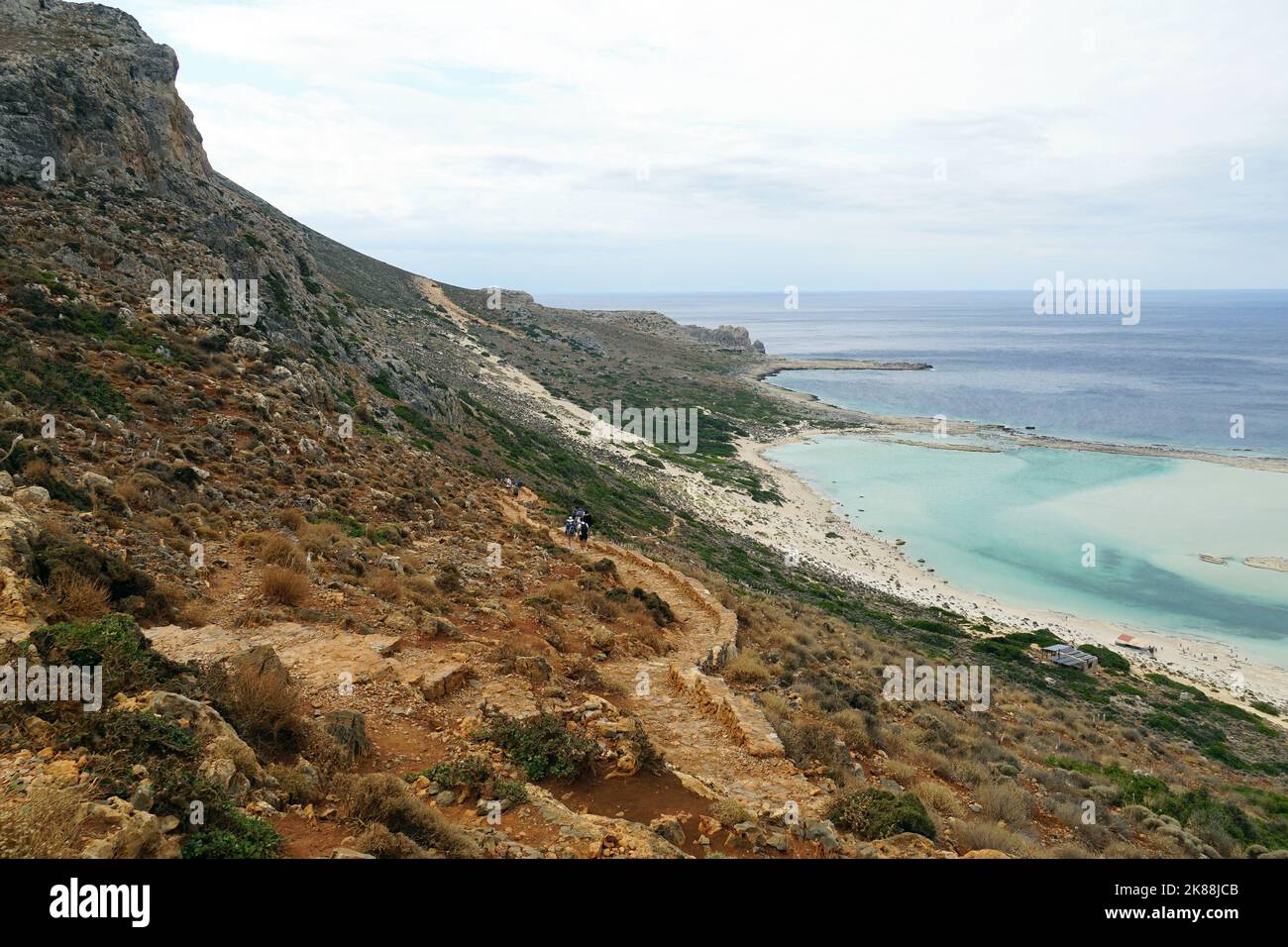 Balos Lagoon, Gramvousa Peninsula, Chersonesos Gramvousas, Crete ...