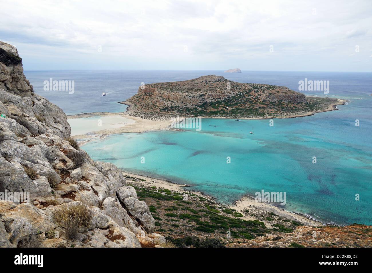 Balos Beach, Balos Lagoon, Gramvousa Peninsula, Chersonesos Gramvousas ...