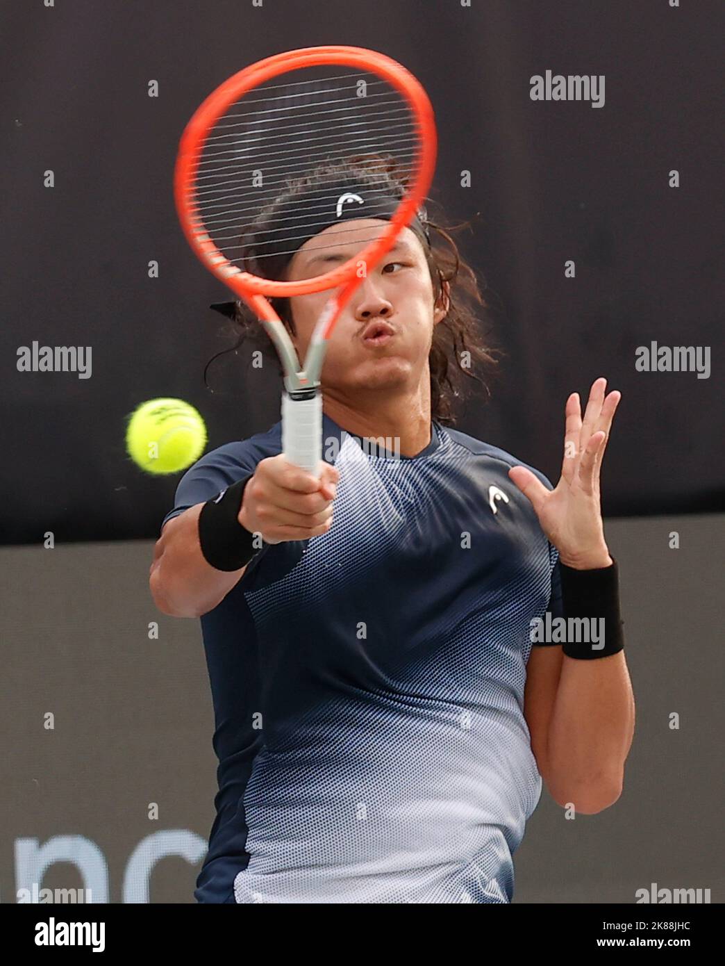 Tennis Club Napoli, Napoli, Italy, October 21, 2022, Zhizhen Zhang of ...