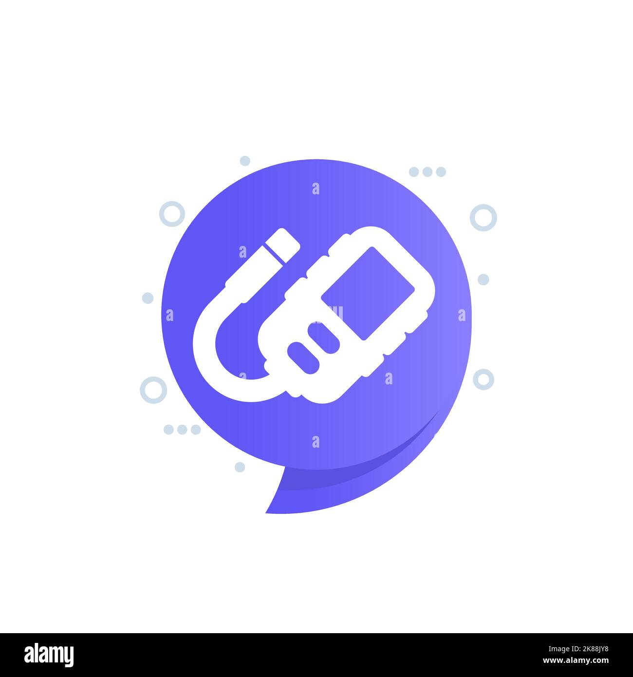 thickness meter, measurement device vector icon Stock Vector Image ...