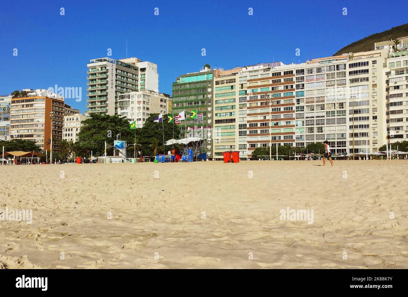 Rio de Janeiro, Brazil - 10.31.2014 -View of a famous Copa Cabana beach ...