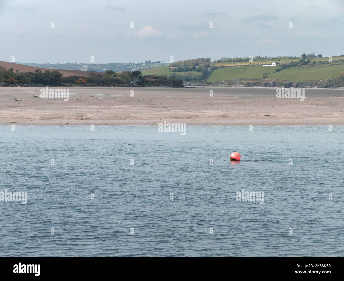 An sea buoy on the water. Seascape. Calm water surface. Body of water ...
