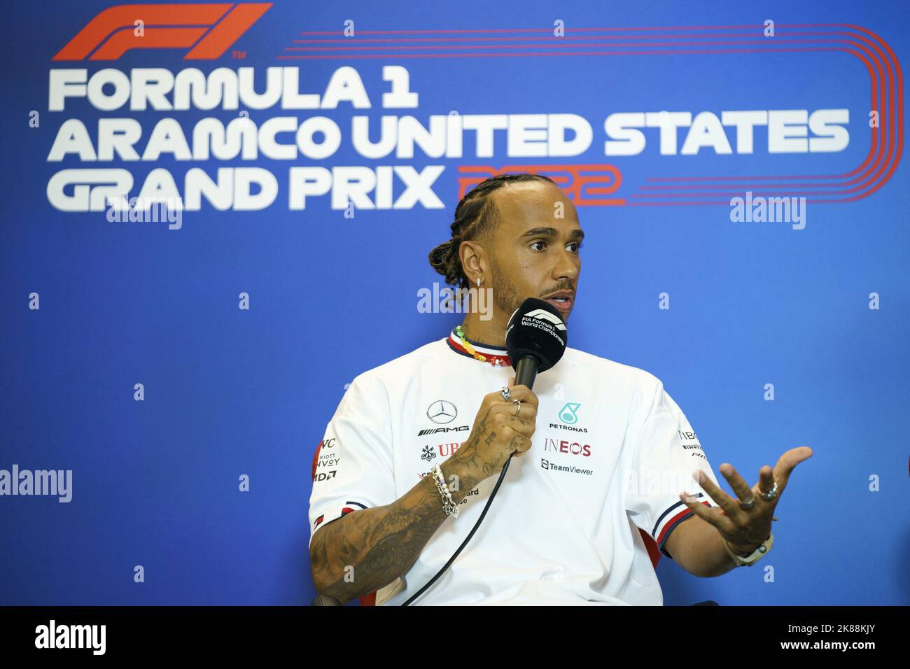 Austin, United States. 20th Oct, 2022. British Formula One driver Lewis ...