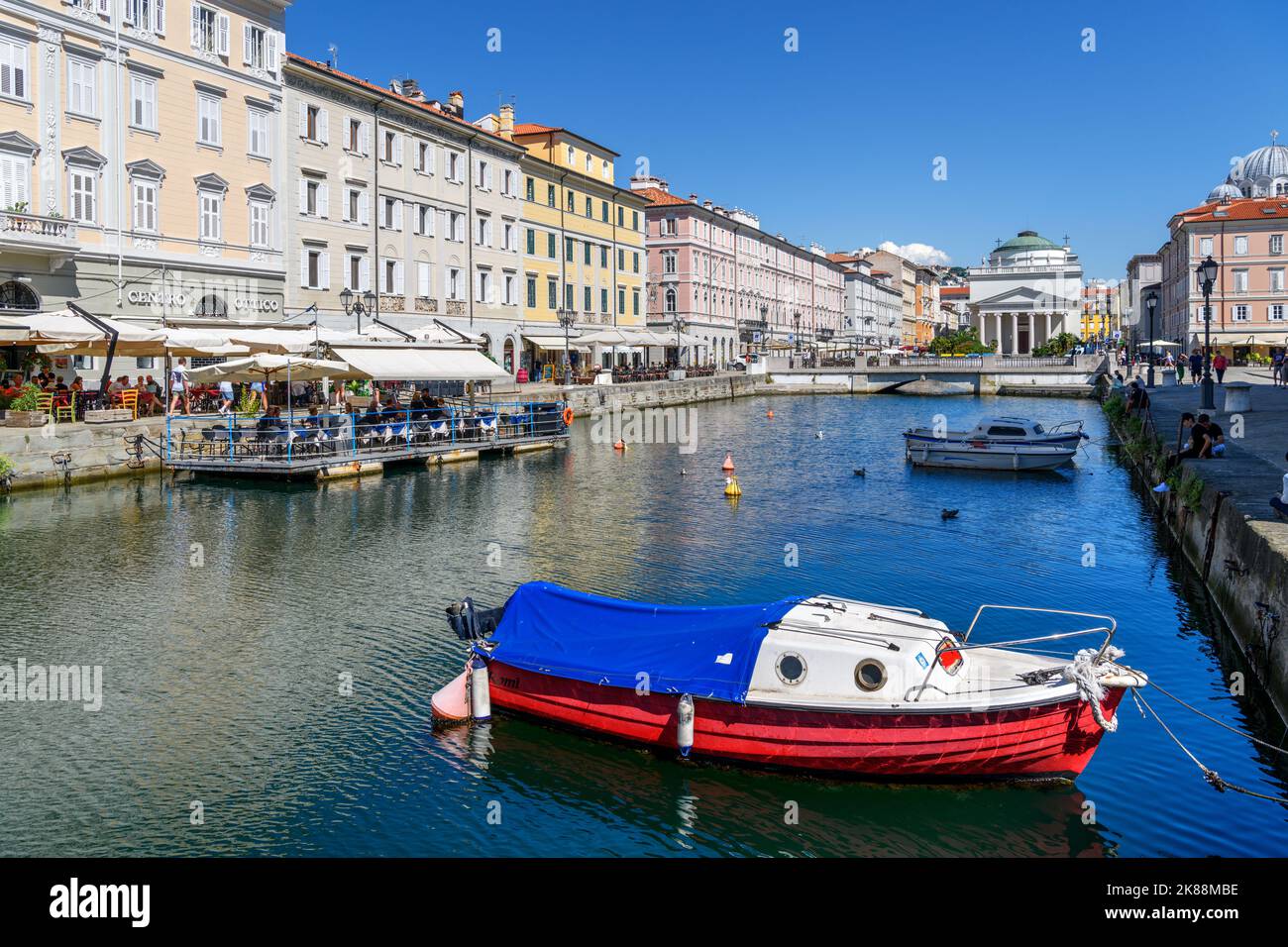 Grand Canal of Trieste (Canal Grande di Trieste) looking towards the ...