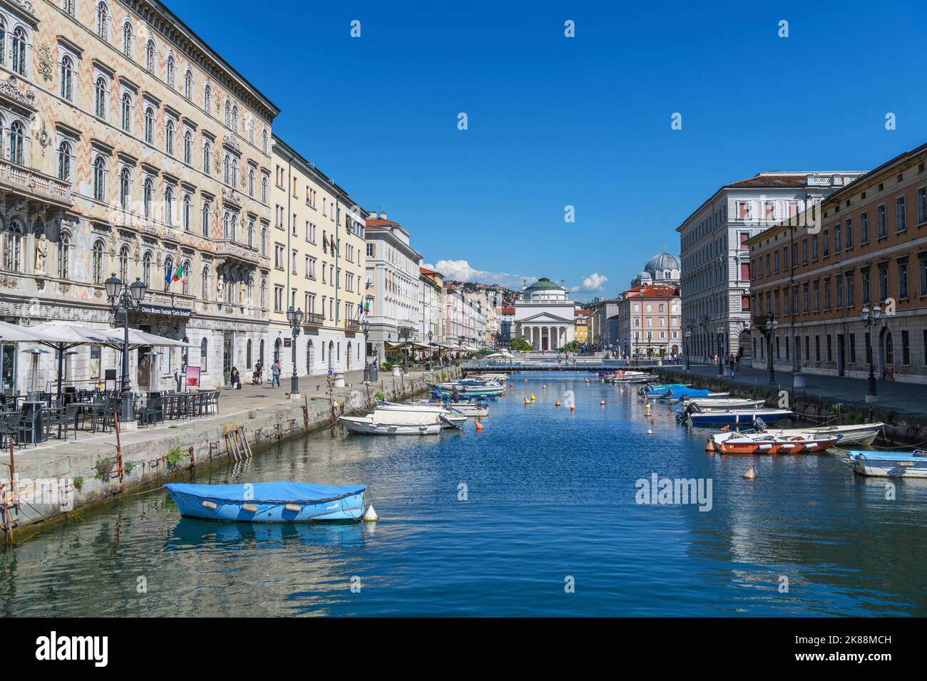 Grand Canal of Trieste (Canal Grande di Trieste) looking towards the ...