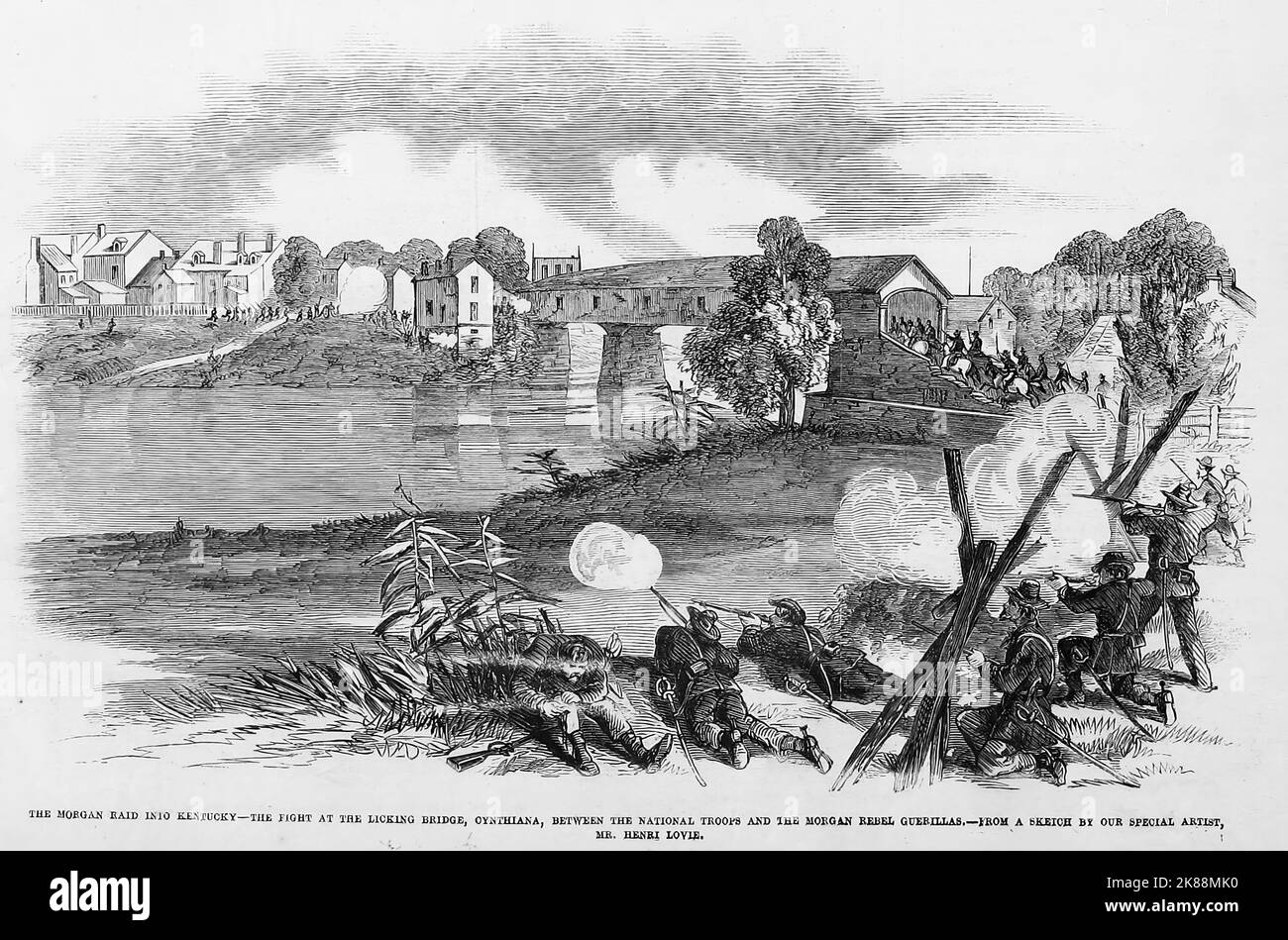 The Morgan Raid into Kentucky - The fight at the Licking Bridge ...