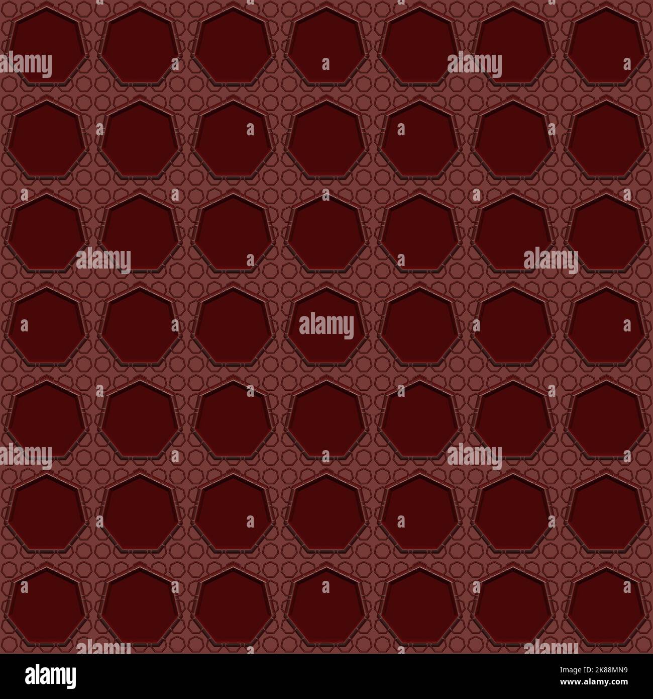 Dark red nano suit textile seamless texture with heptagon polygon ...