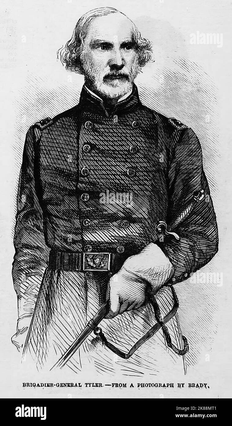 Portrait of Brigadier General Daniel P. Tyler. 1862. 19th century American Civil War ...
