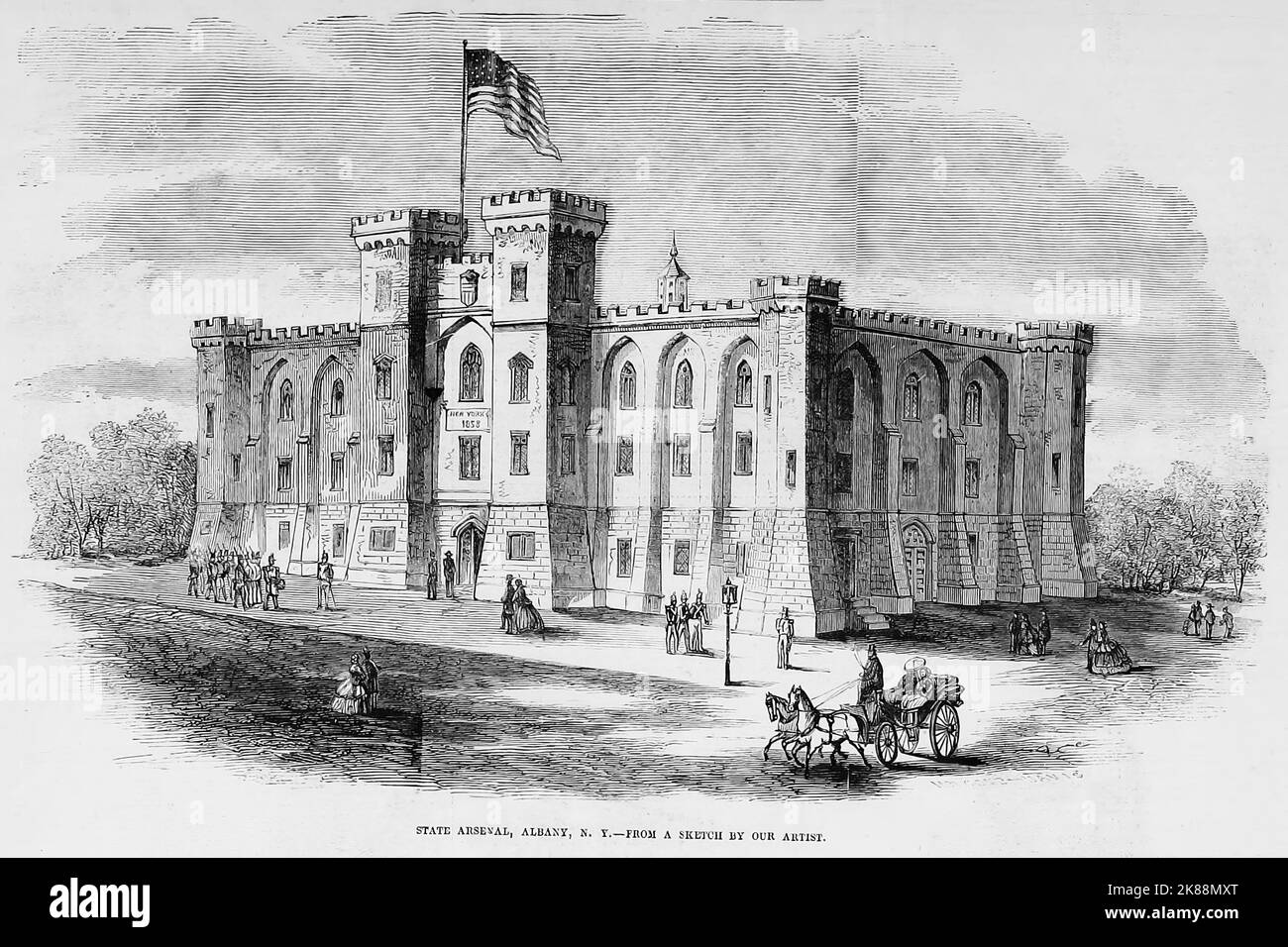 State Arsenal, Albany, New York. August 1862. 19th century American ...
