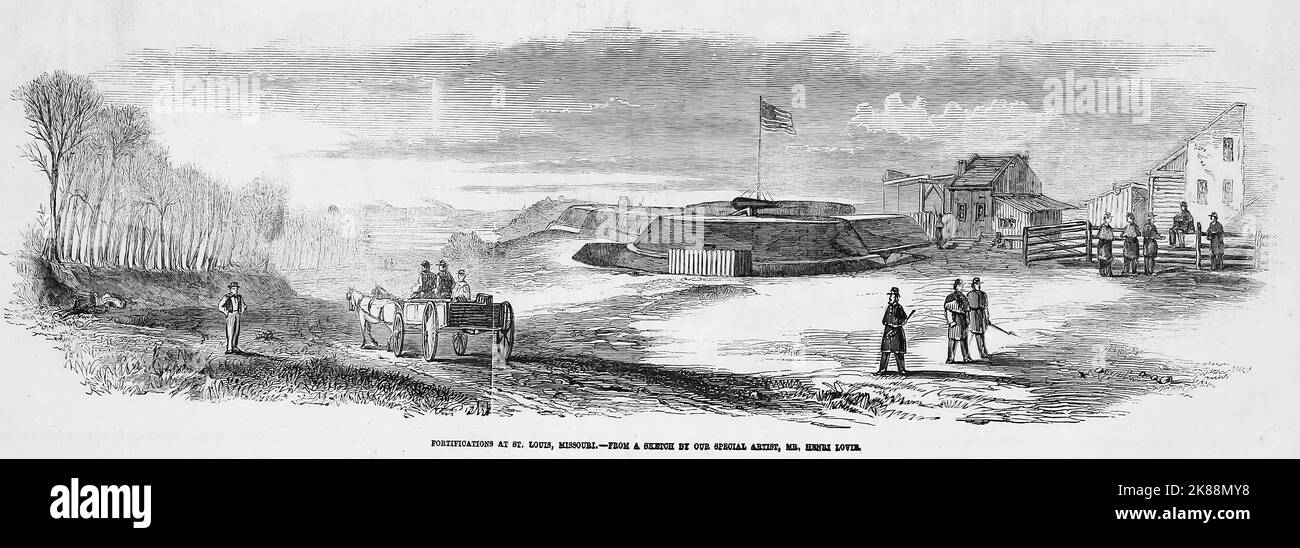 Fortifications at St. Louis, Missouri. August 1862. 19th century ...