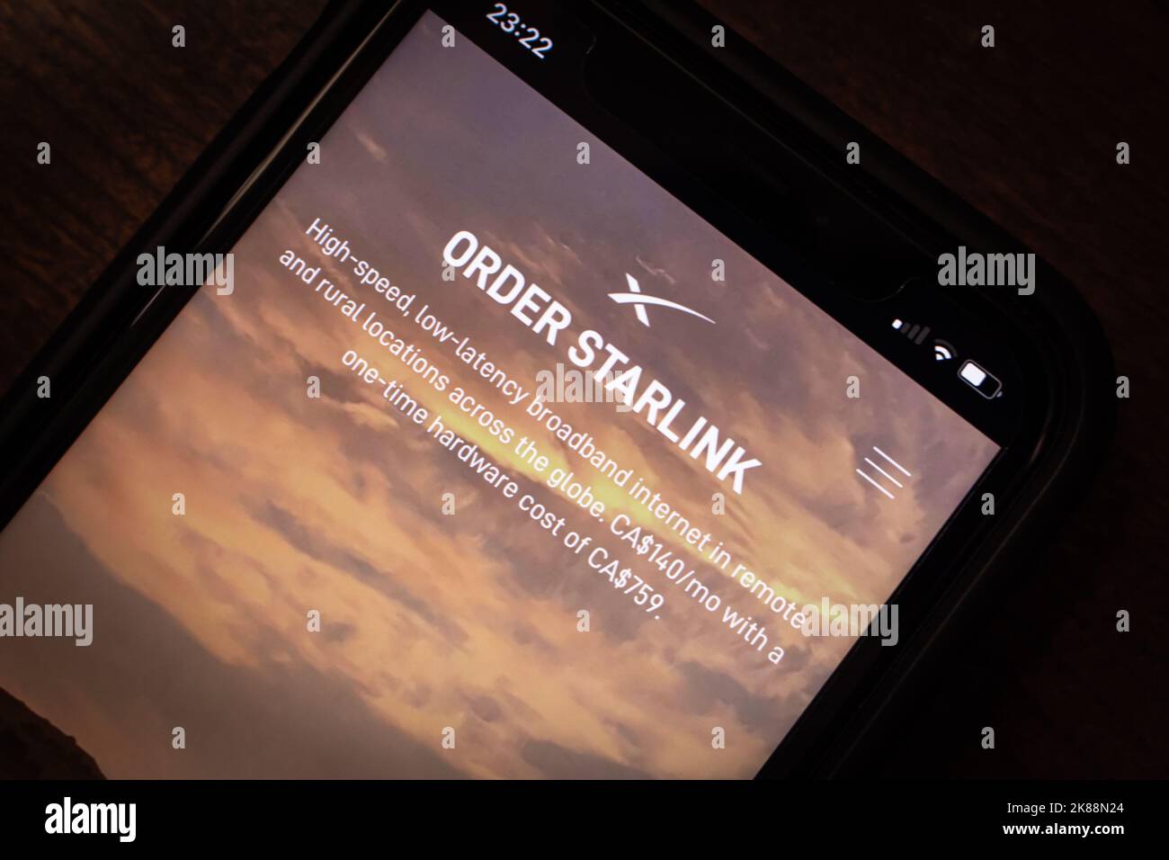 Website of Starlink, satellite internet constellation by SpaceX, on ...