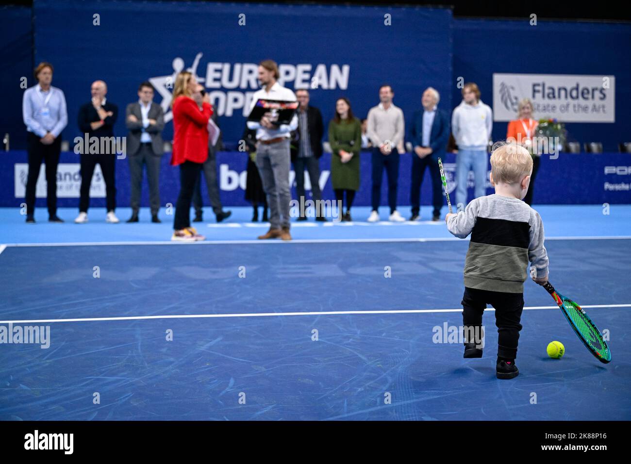 Illustration shows a celebration ceremony for Belgian former tennis player Ruben Bemelmans ...