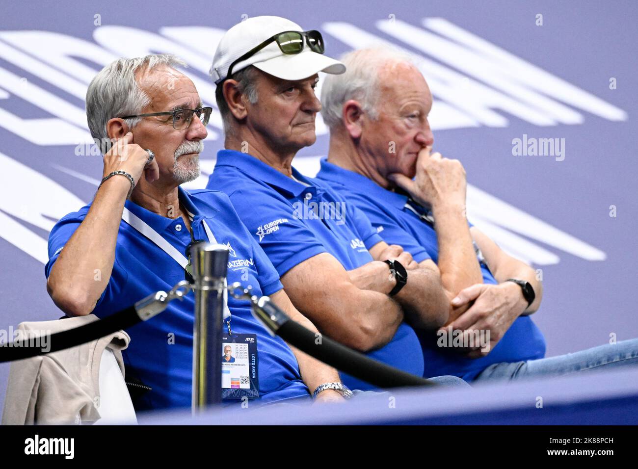 Illustration shows line judges during the European Open Tennis ATP ...