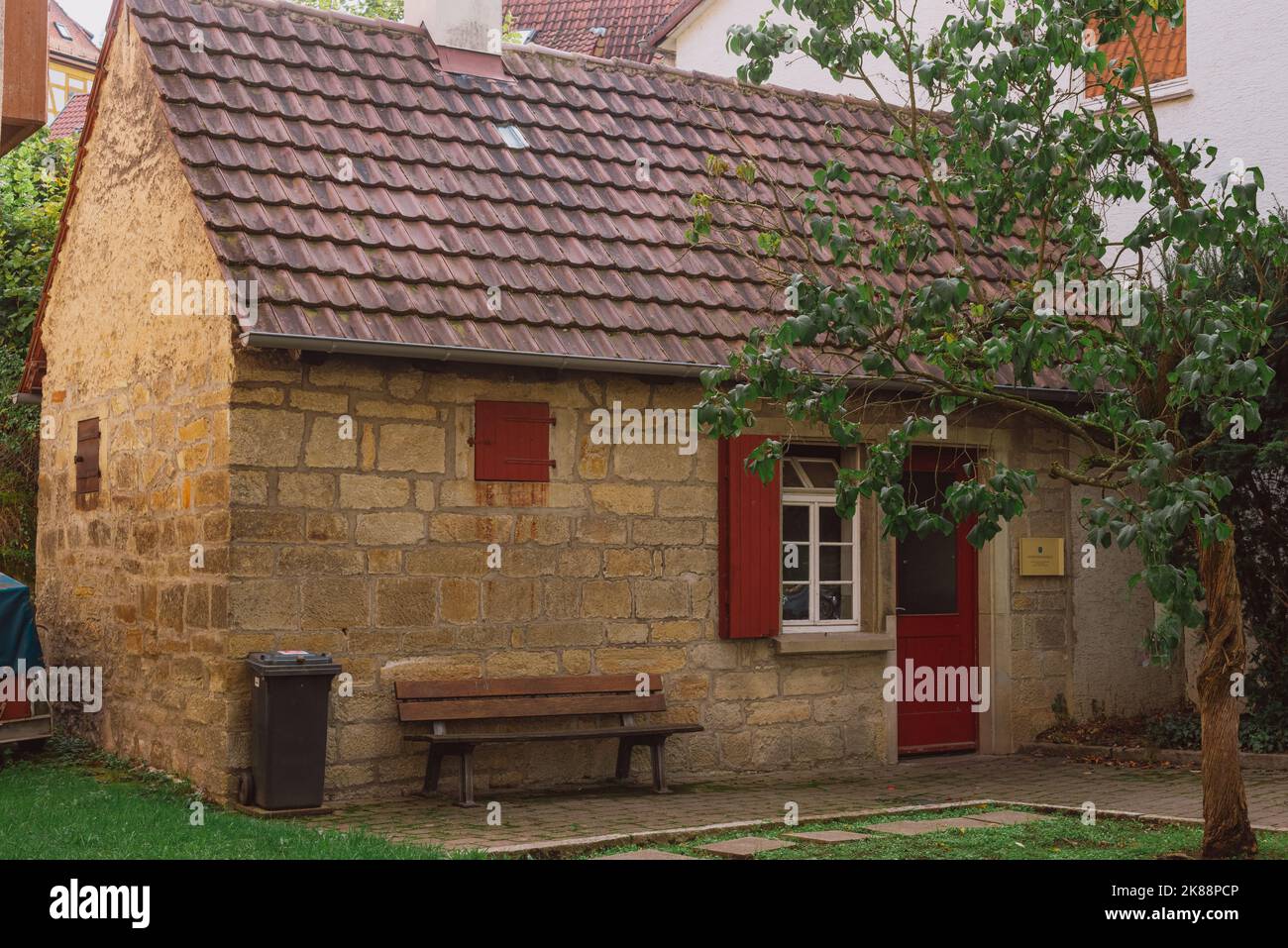 Traditional Small House With Beautiful Outdoor Decor Facade In Germany ...