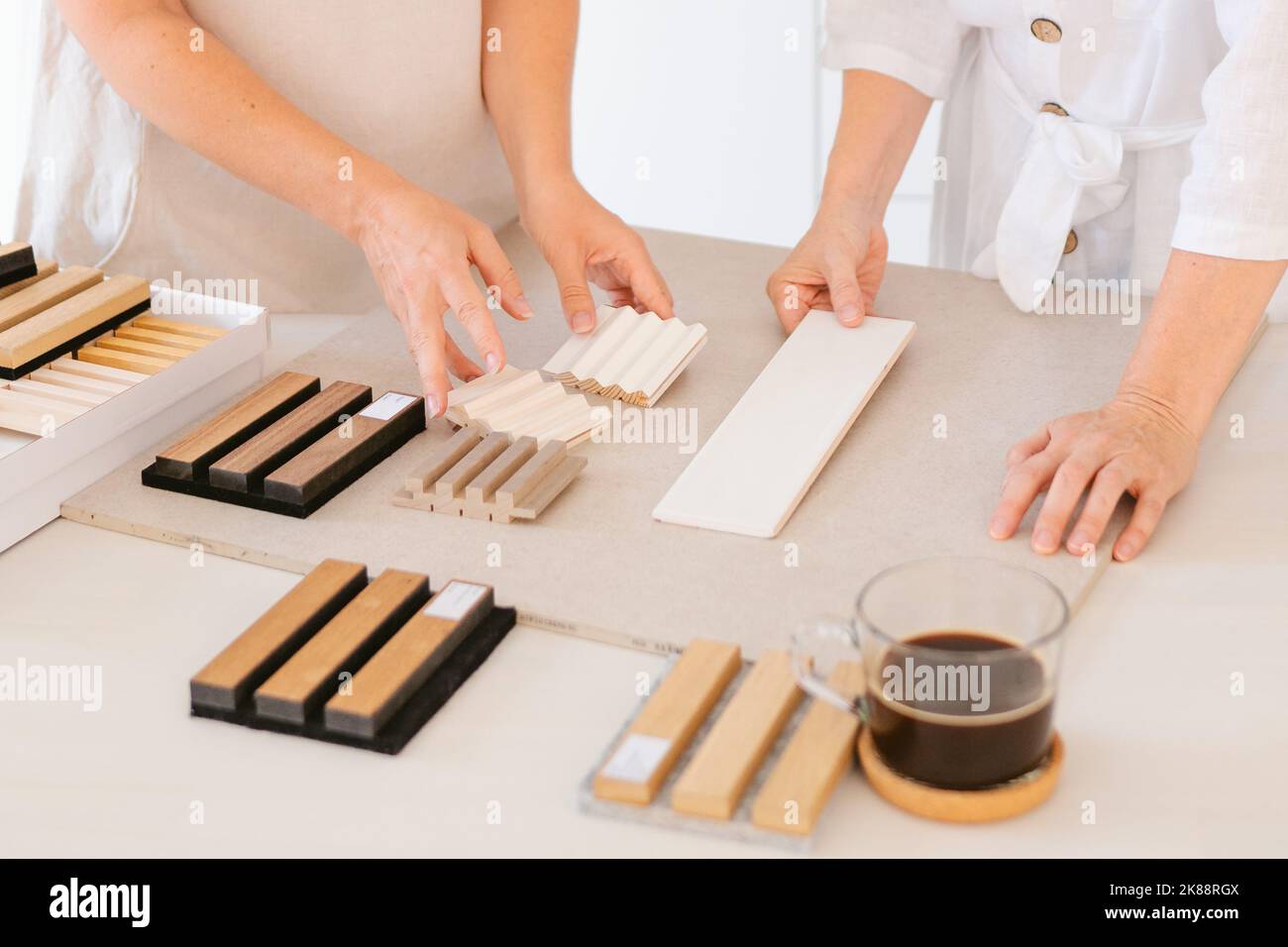 The women planning the interior design Stock Photo - Alamy