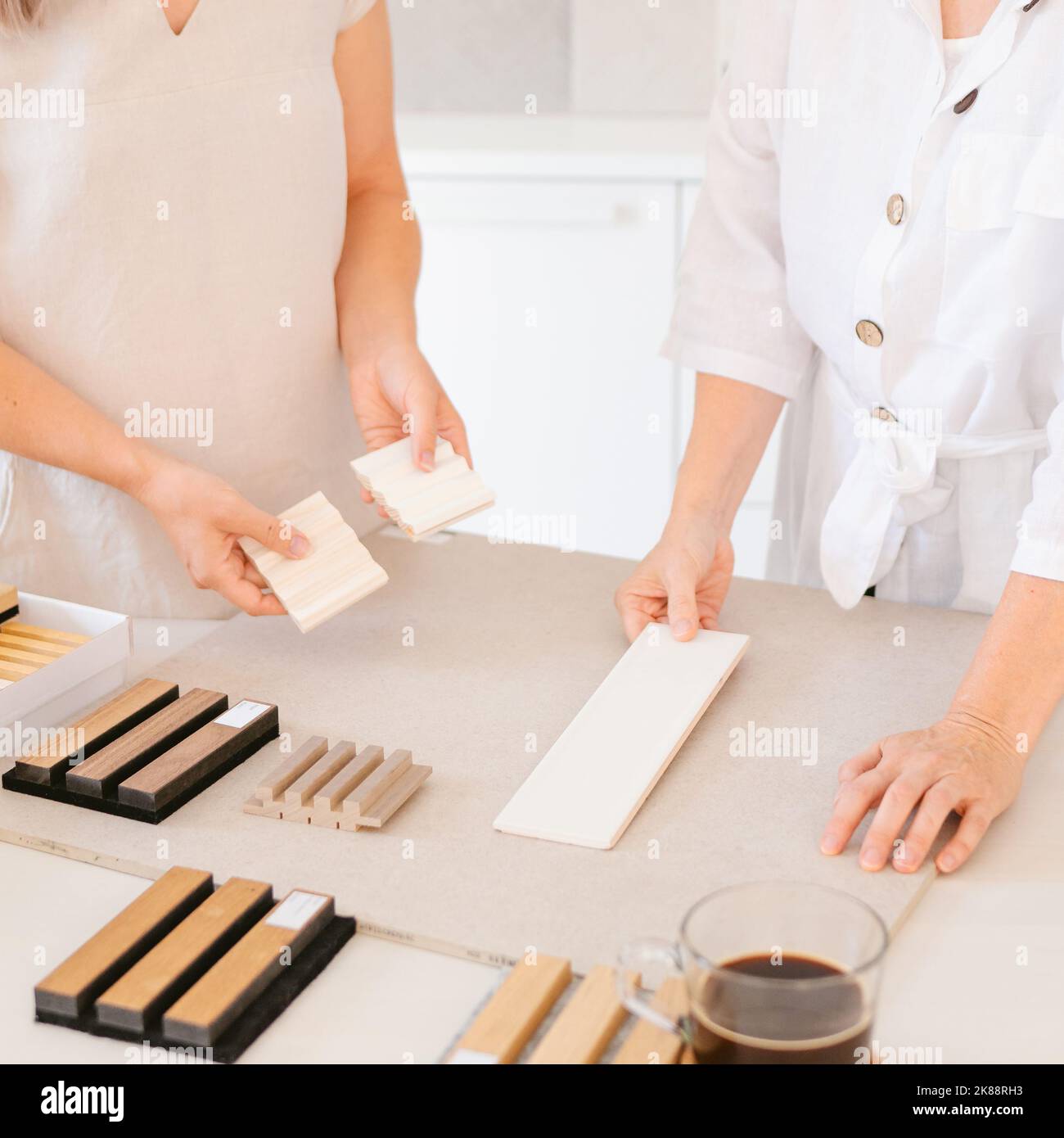 The women planning the interior design Stock Photo - Alamy