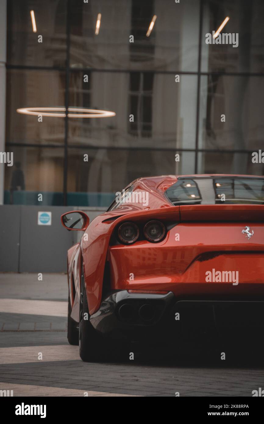 White Ferrari Sf90 spotted in London near the Dorchester hotel. With ...