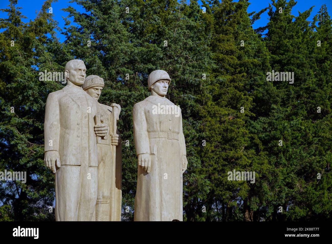 The Turkish Men sculpture, located at the entrance of the Road of Lions ...