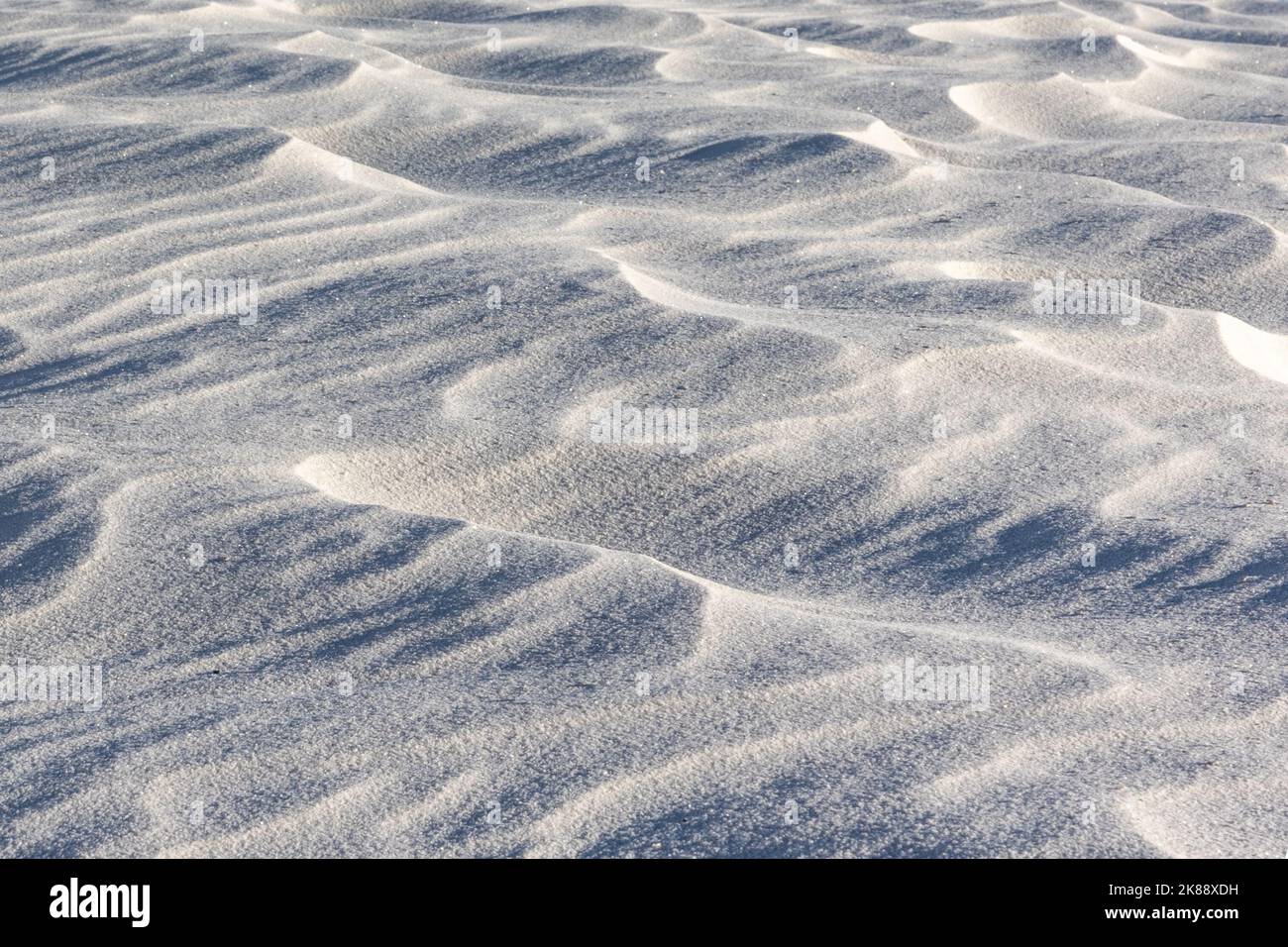 A closeup shot of gypsum sand dunes at White Sands National Park, New ...