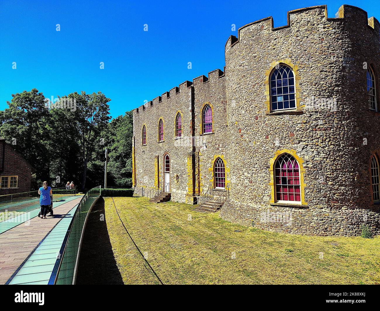 A view of a historic stone castle Stock Photo - Alamy