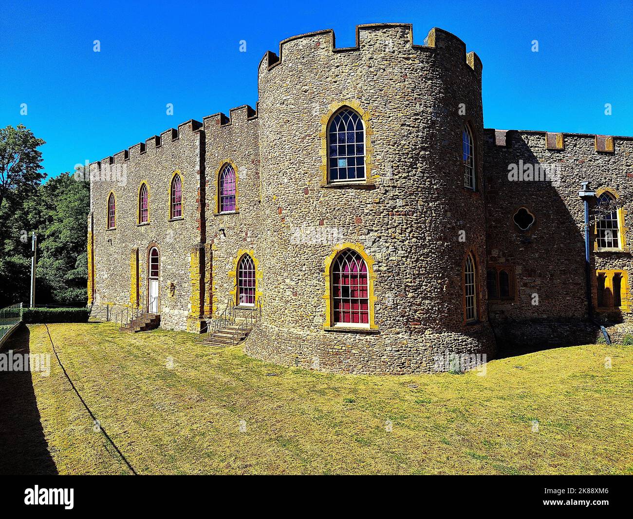 A view of a historic stone castle Stock Photo - Alamy
