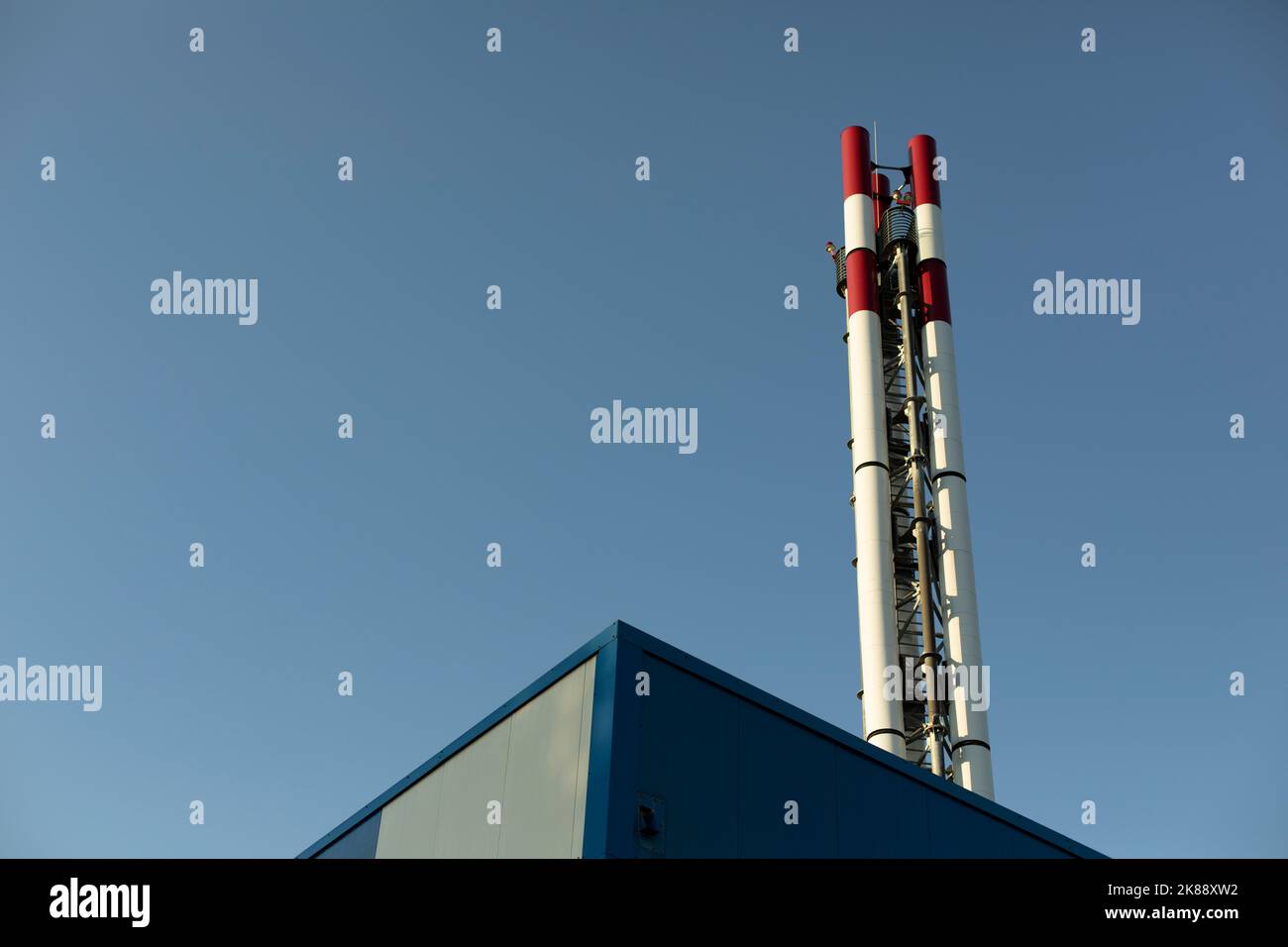 Production pipes. Red boiler room pipe. Factory details Stock Photo - Alamy