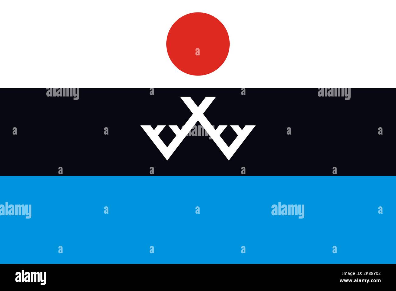 flag of Chukotko Kamchatkan peoples Evenks. flag representing ethnic ...