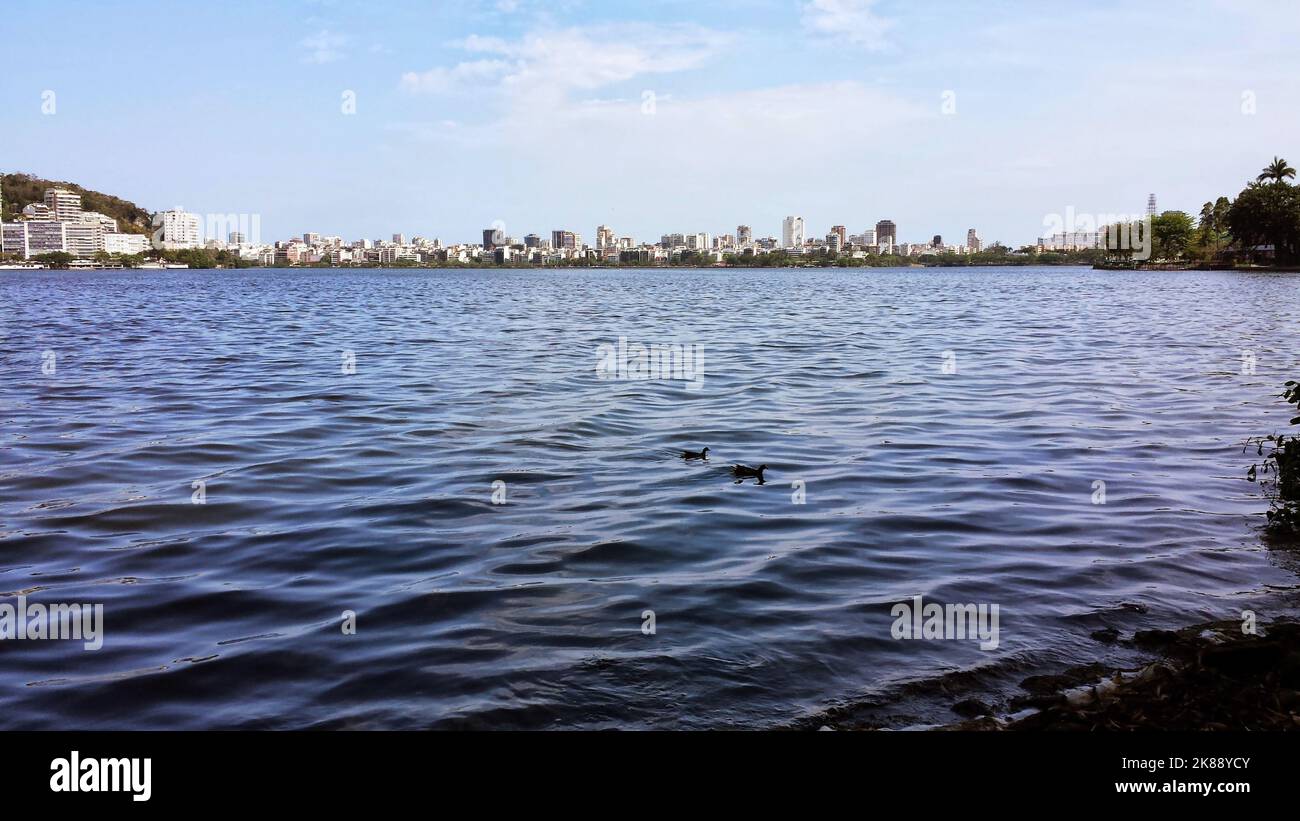 View of a famous Copa Cabana beach in Brazil, Rio de Janeiro Stock ...