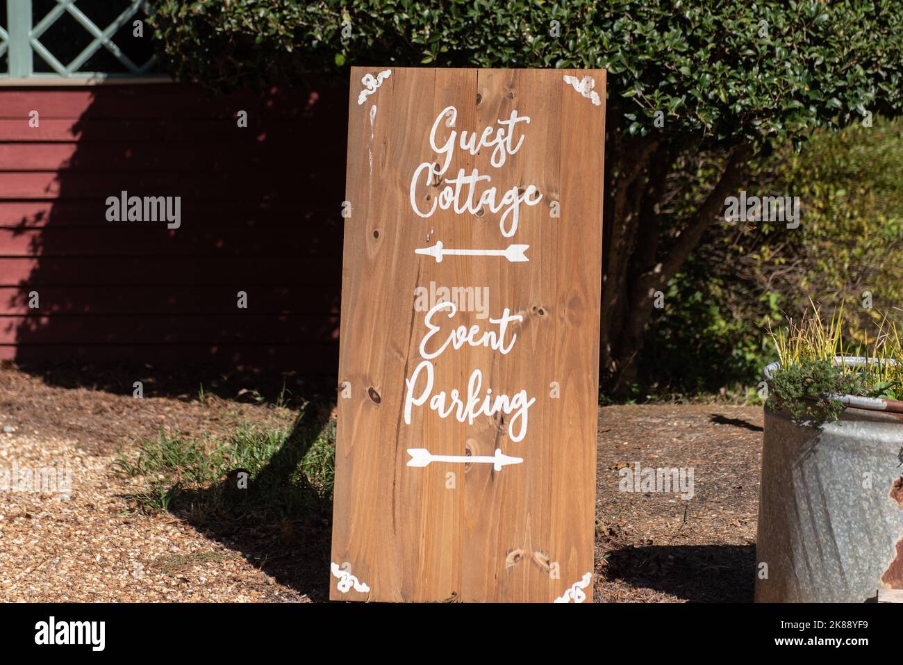 Event parking area is made known to visitors and the cottage in ...