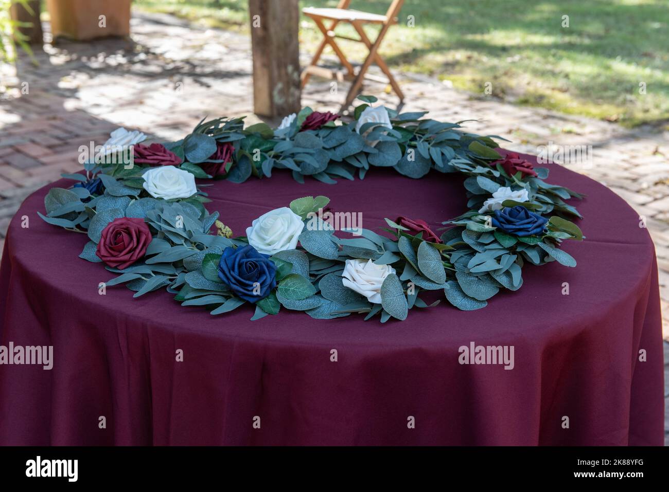 Wreath of colored roses for the Celtic wedding hand fasting ceremony ...