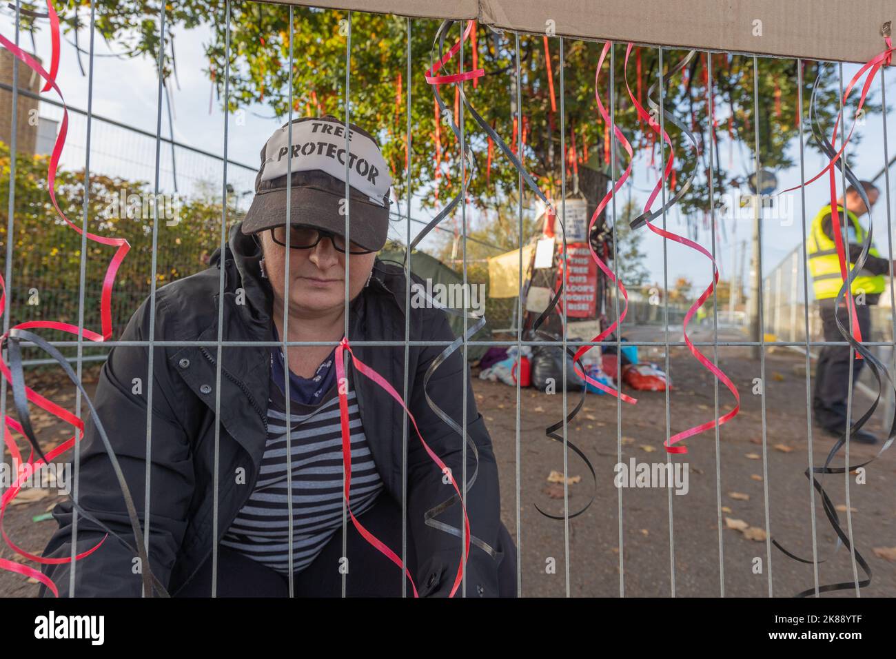 Rochford, UK. 21st Oct 2022. Activists from Save Holt Farm Oak Tree ...