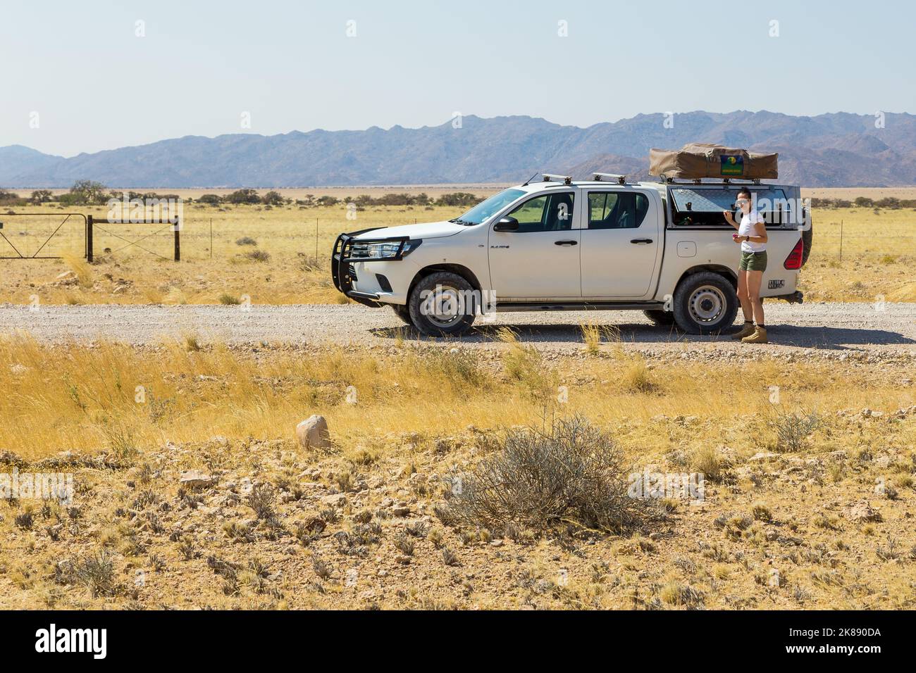 Hardap, Namibia - 29 September 2018: Typical 4x4 rental car in Namibia ...