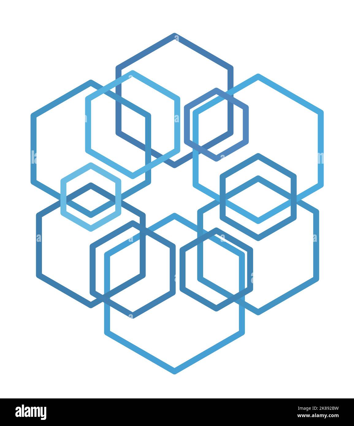 Illustration of abstract hexagon elements Stock Vector Image & Art - Alamy