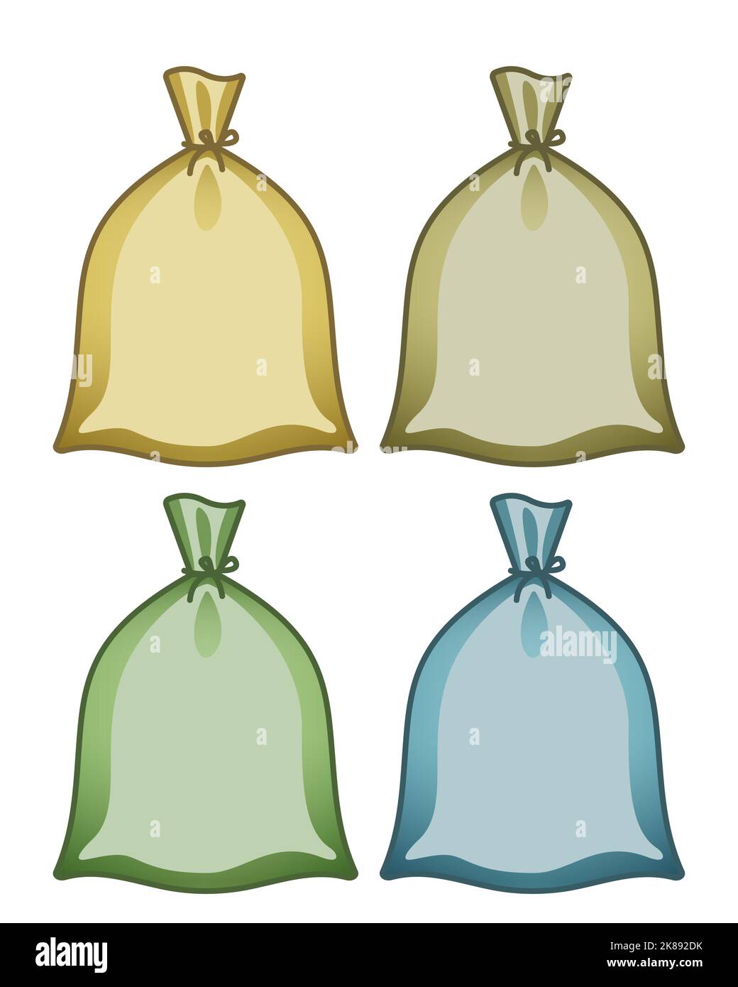 Illustration of a set of canvas sacks Stock Vector Image & Art - Alamy