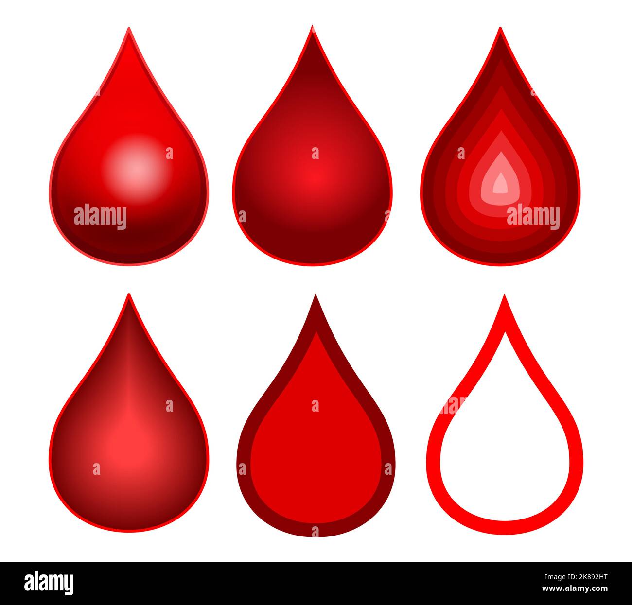 Illustration of a blood drop set Stock Vector Image & Art - Alamy