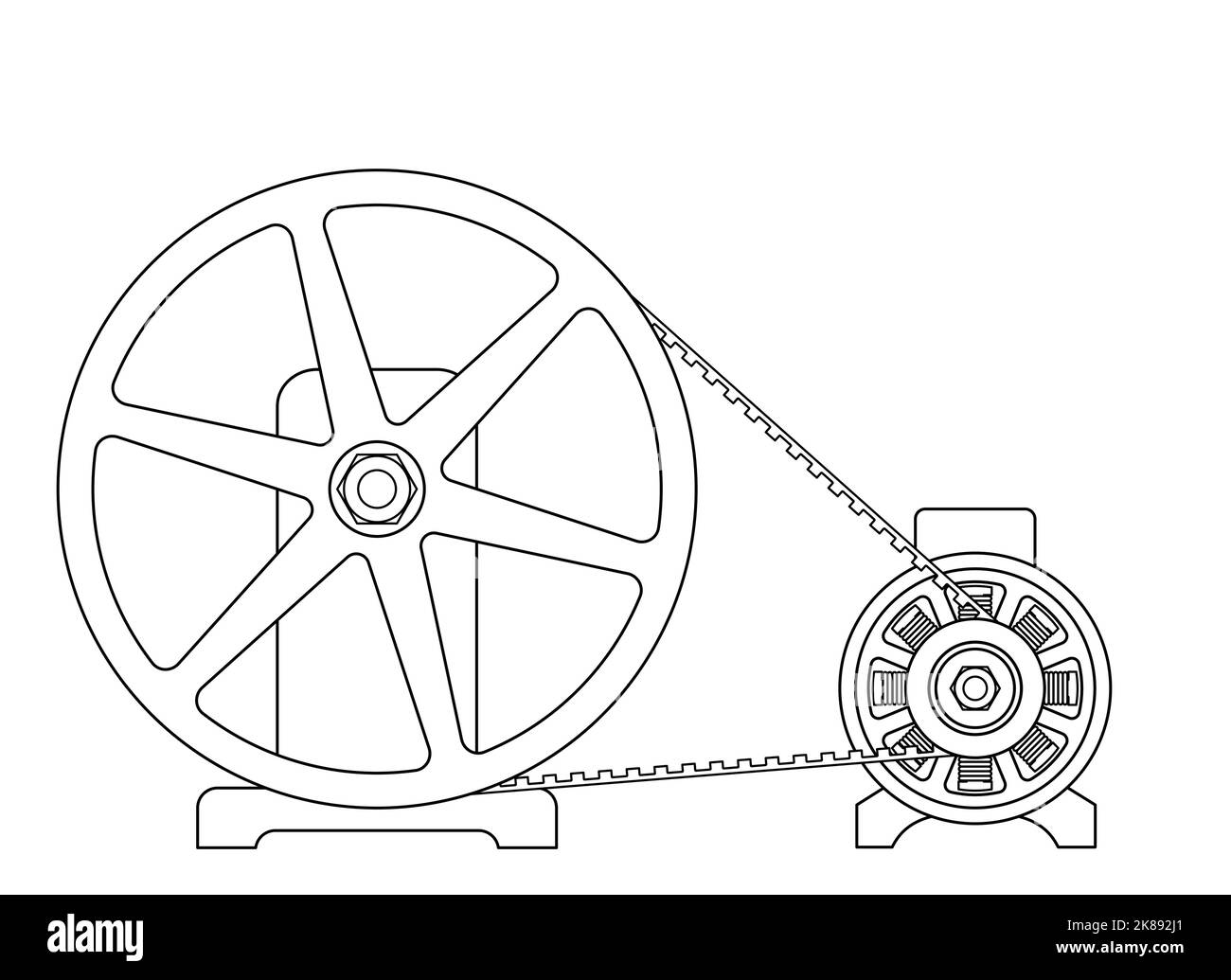 Driving transmission Black and White Stock Photos & Images - Alamy