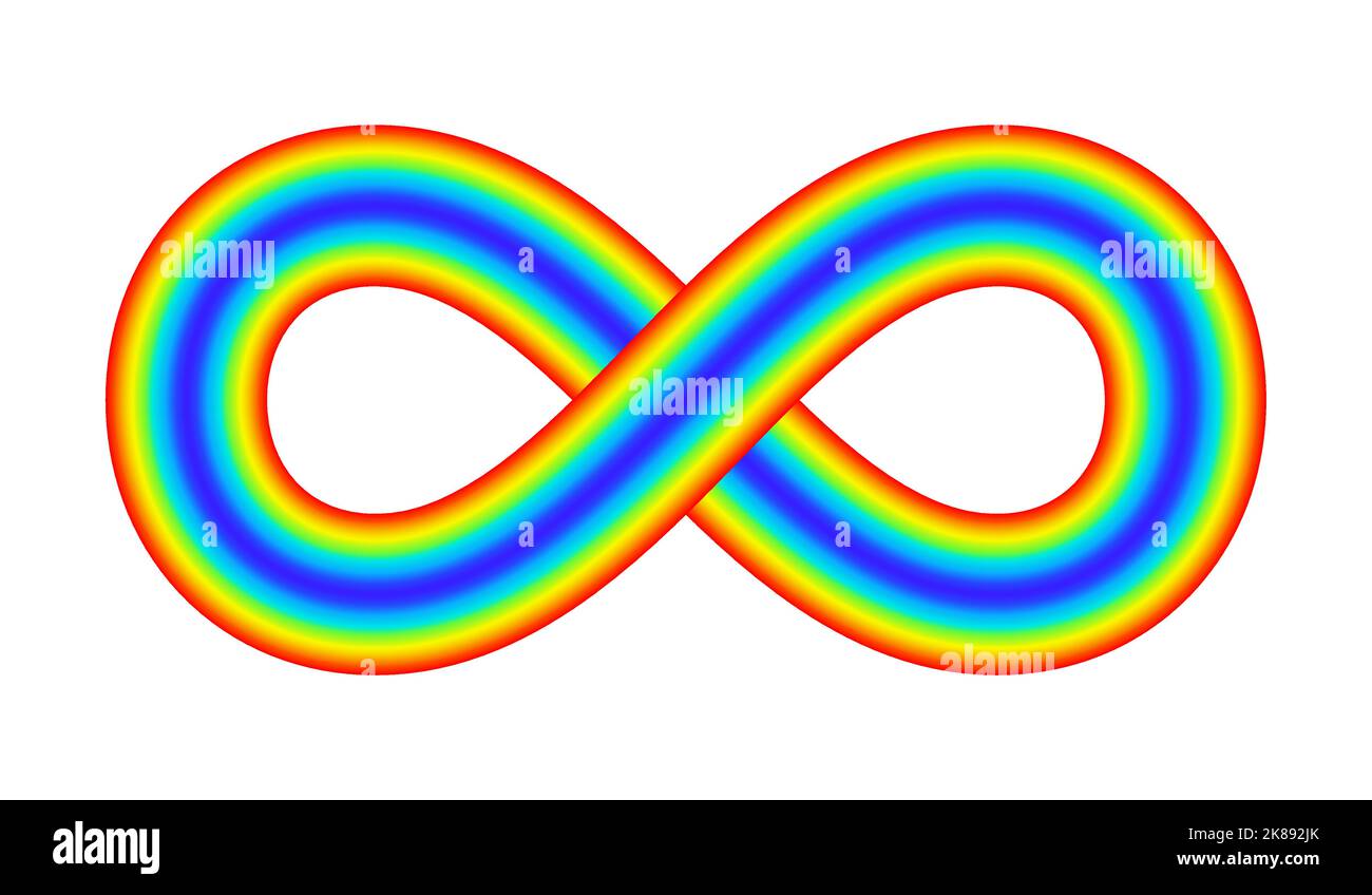 Illustration of an abstract iridescent infinity symbol Stock Vector ...