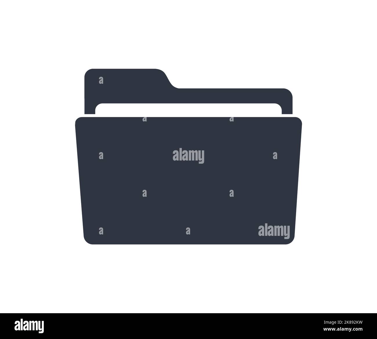 Isolated black folder icon on white background Stock Vector Image & Art ...