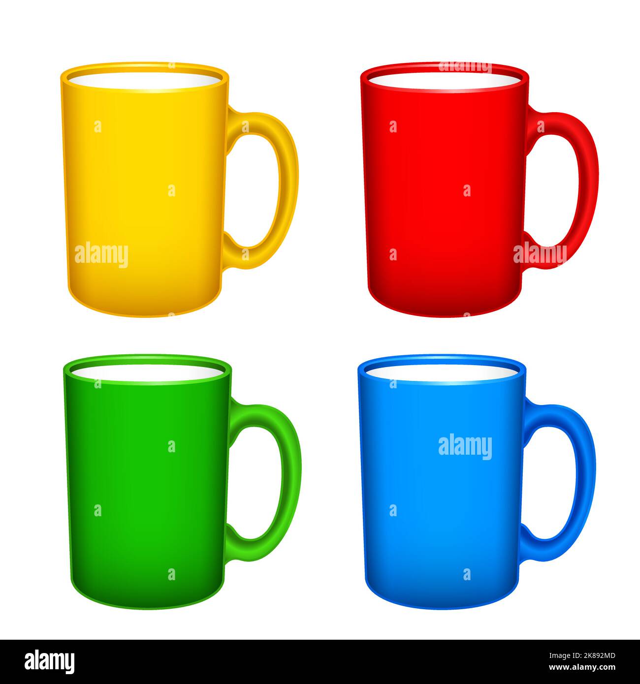 Illustration of a set of large cups Stock Vector Image & Art - Alamy