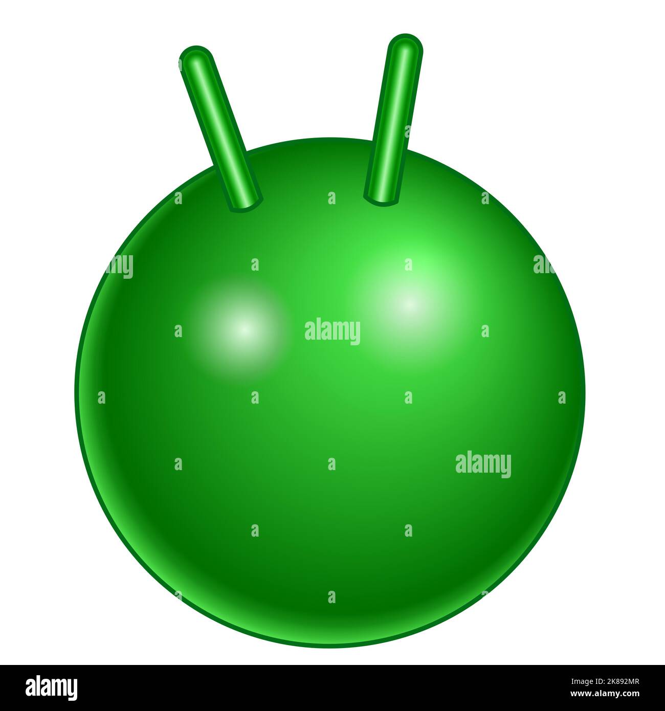 Illustration of a green fitball with handles Stock Vector Image & Art ...