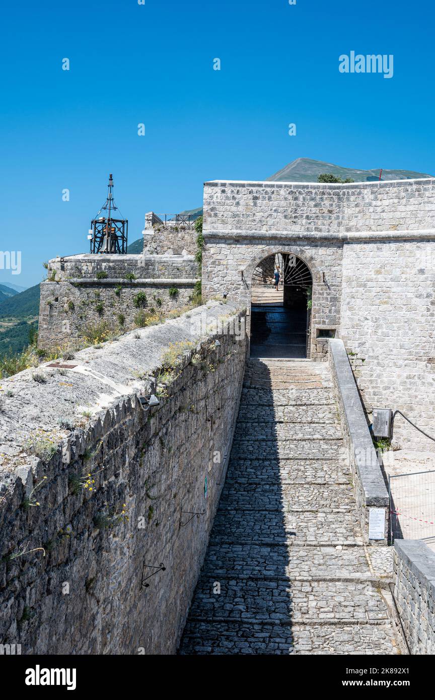 Civitella, italy: 06-24-2022: The ruins of the fortress of Civitella ...
