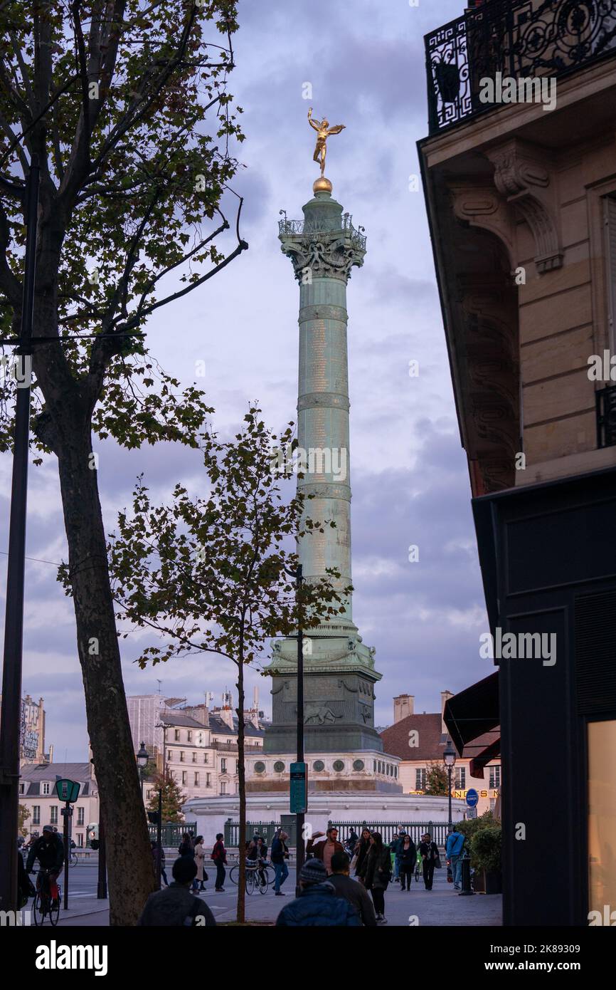 The Place de la Bastille is a square in Paris where the Bastille prison ...