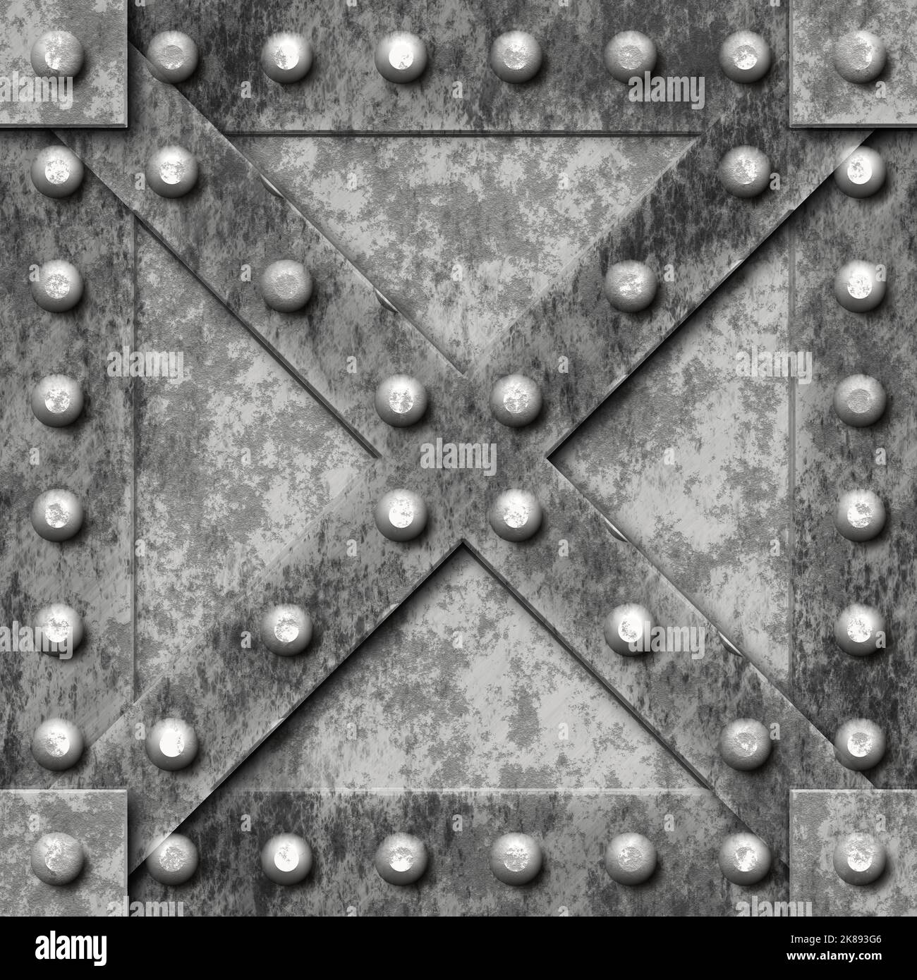 Industrial riveted strongbox seamless texture, store treasures in this ...